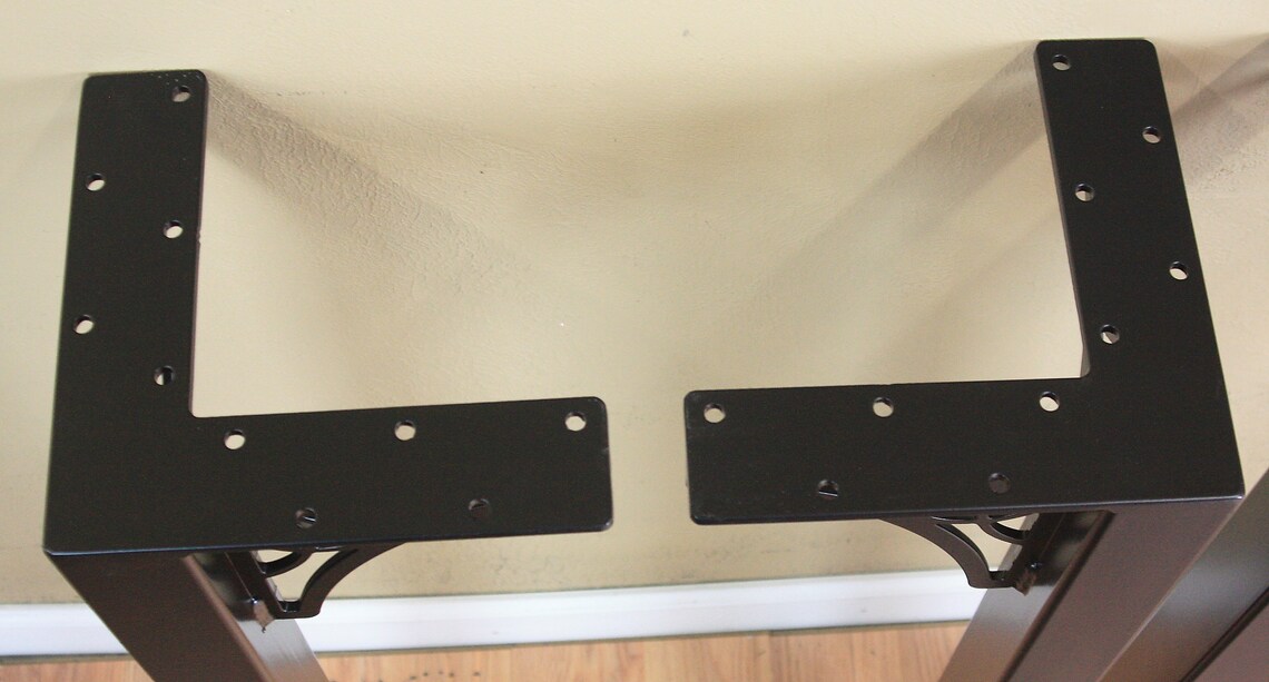 Steel Table Legs With Decorative Metal Scroll Gussets Set of 4 - Etsy