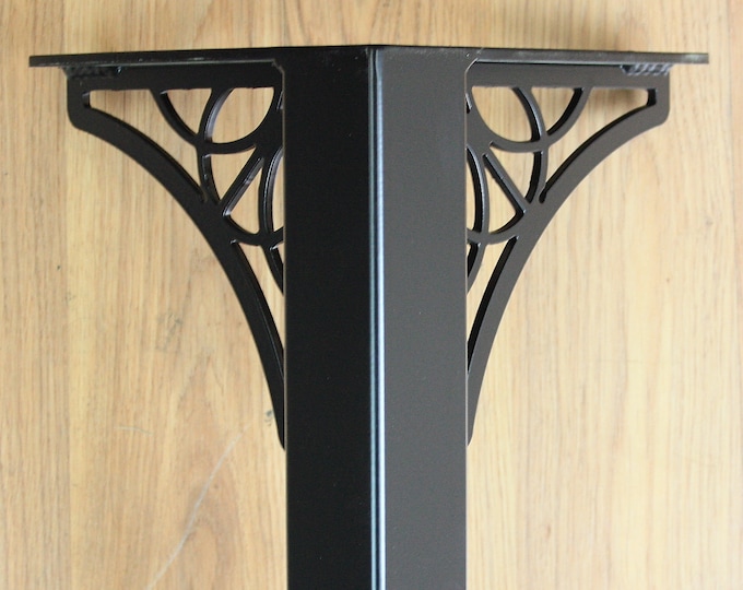 Steel Table Legs With Decorative Metal Scroll Gussets Set of 4 - Etsy