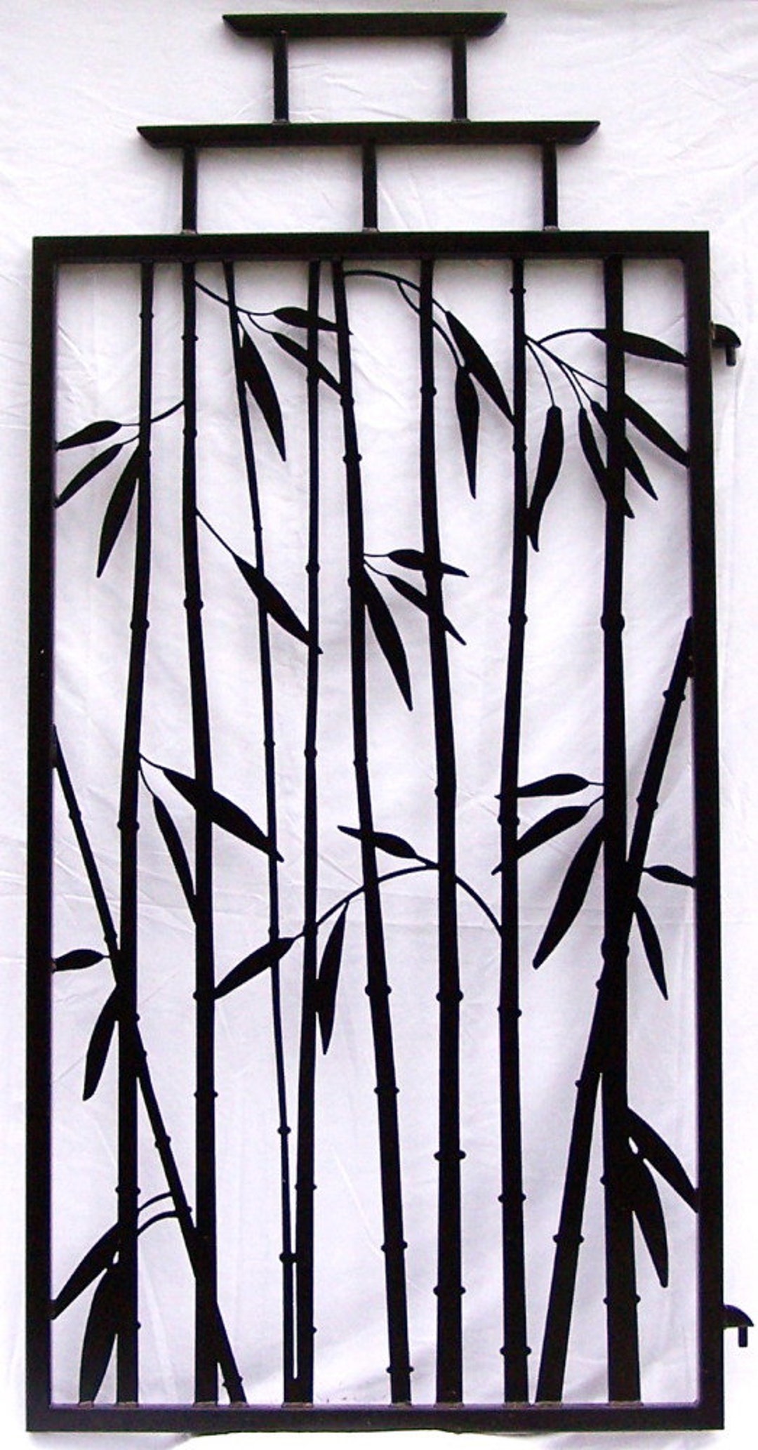 Steel Bamboo Fence Gate Asian Temple Style 6' Tall Wrought Iron - Etsy