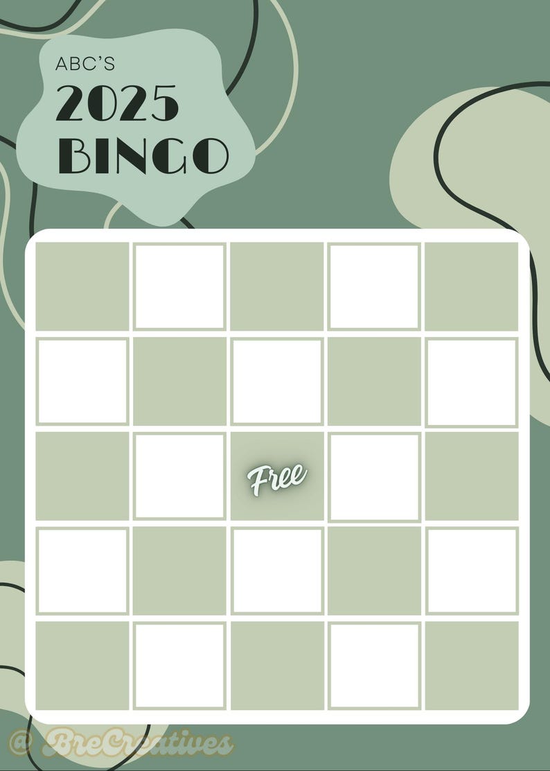 2025 Bingo Vision Board Canva Template - Pink, Modern, Cute, Trendy and ...