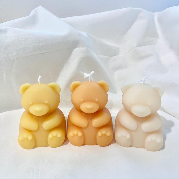 Large Bear Candles - Etsy