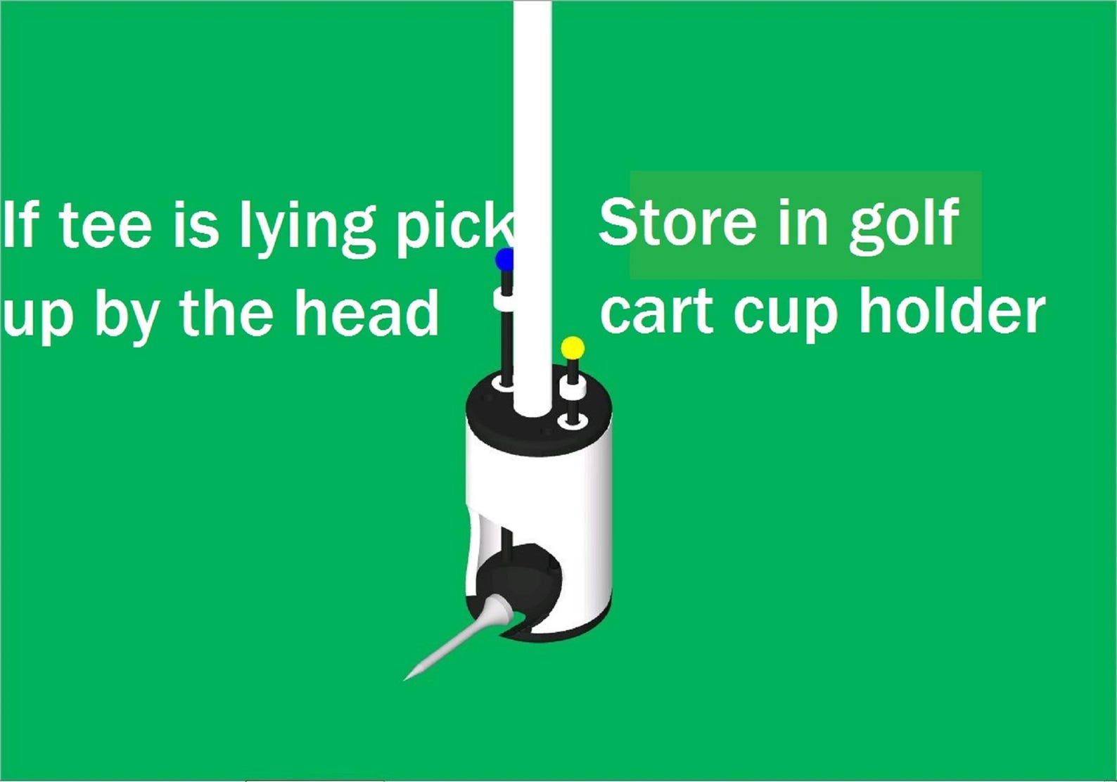 Tee Pal Pro Golf Ball Teeing Device W/2 Magnetic Tee Height Probes for ...