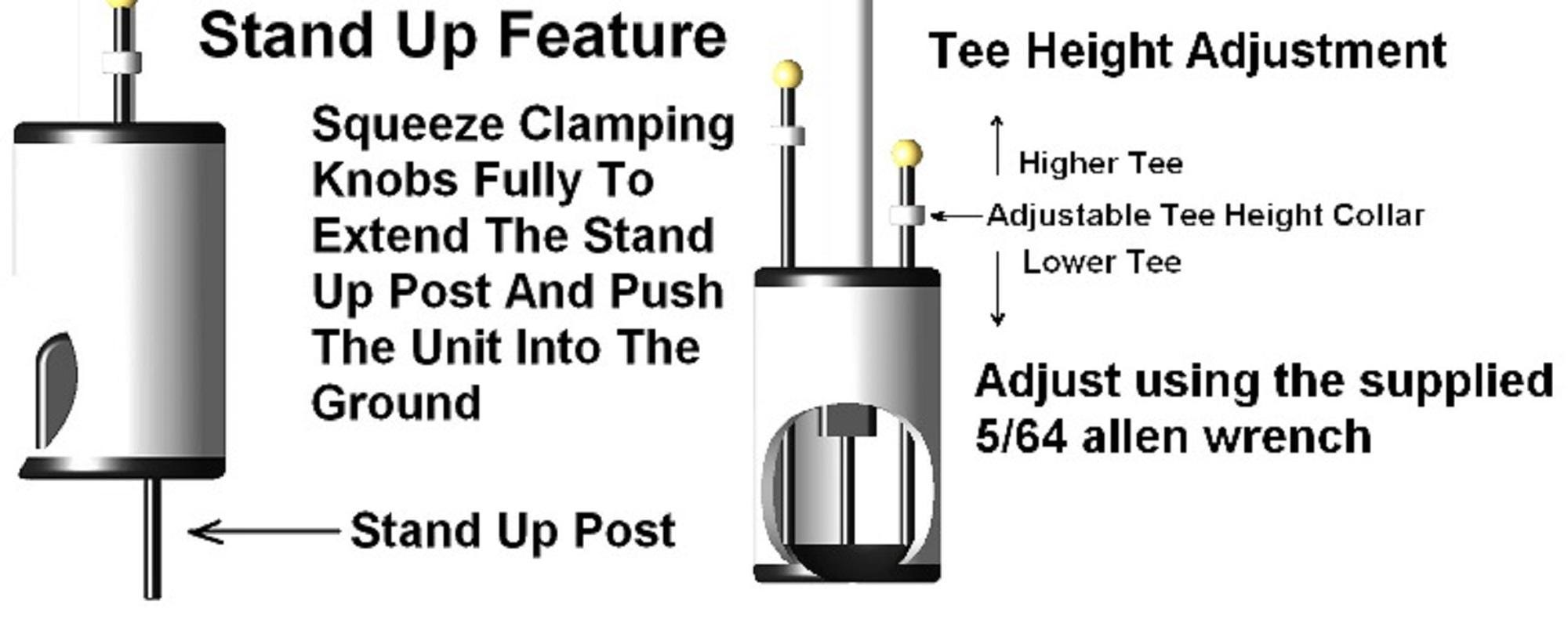 Tee Pal Pro Golf Ball Teeing Device W/2 Magnetic Tee Height Probes for ...