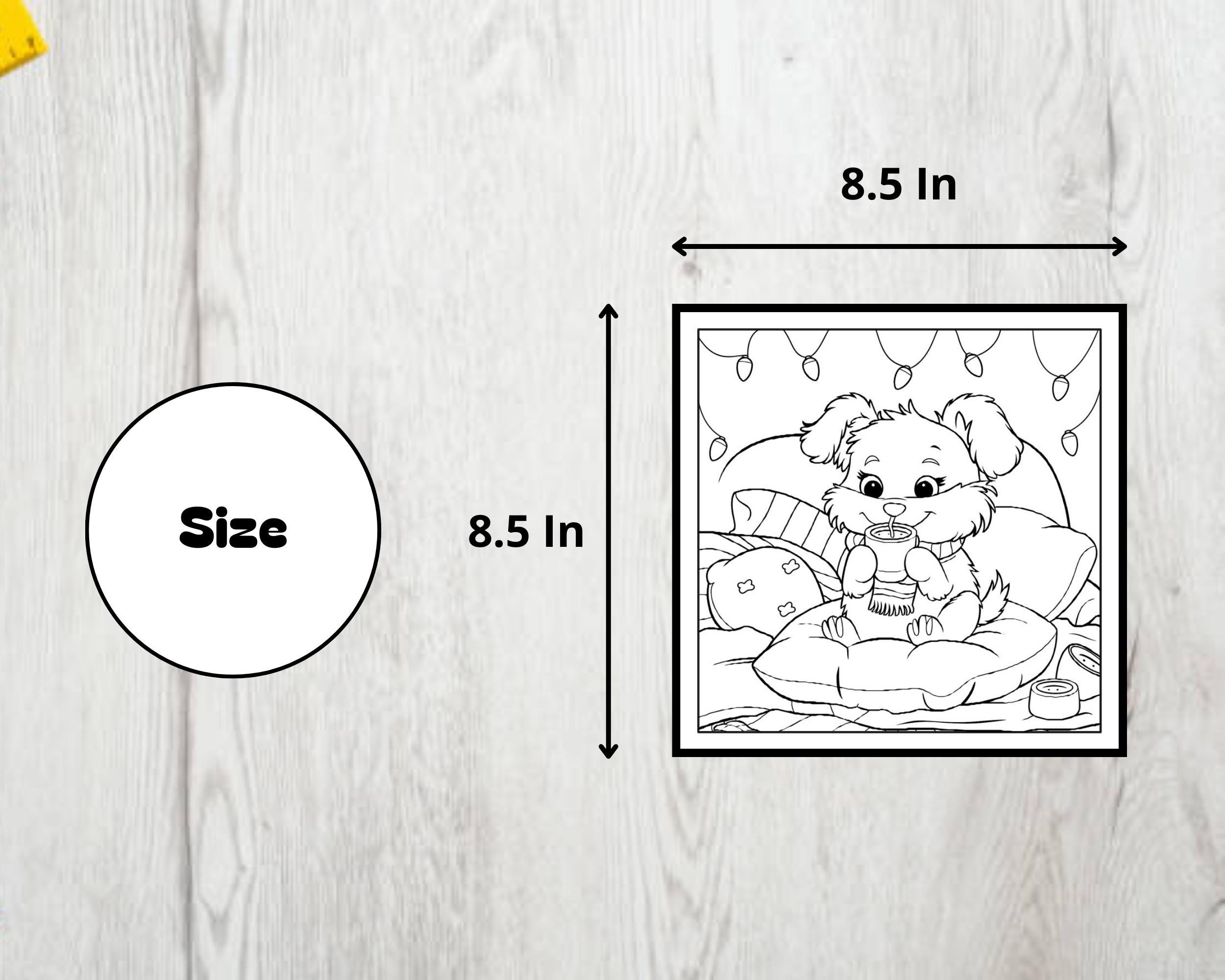 Fluffy Friends Coloring Book: Bold & Easy Animal Designs (digital ...