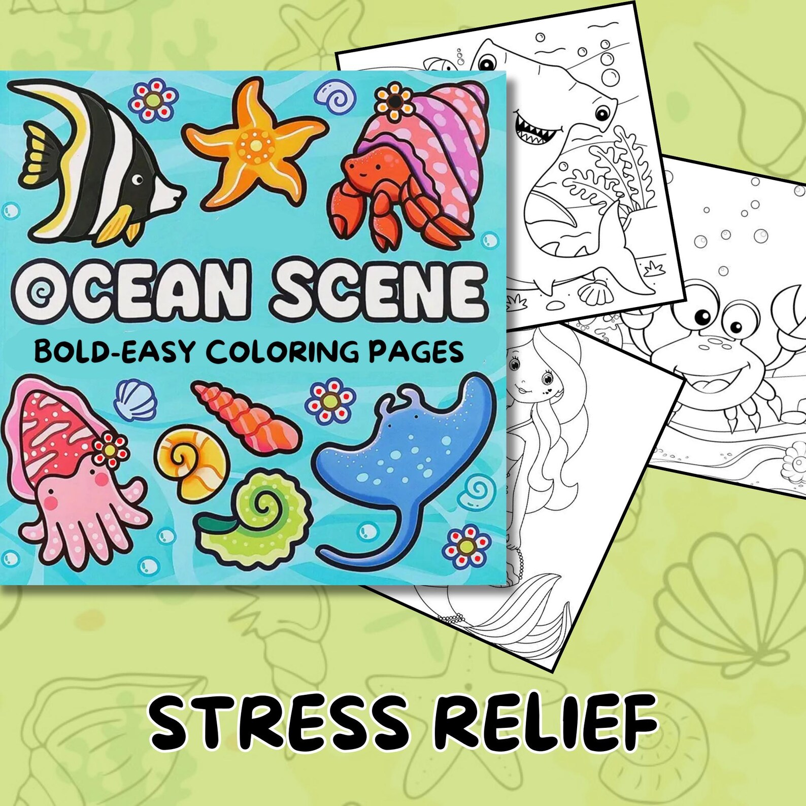 Sea Animal Coloring Book: 50 Unique Ocean Life Designs (PDF) - Etsy