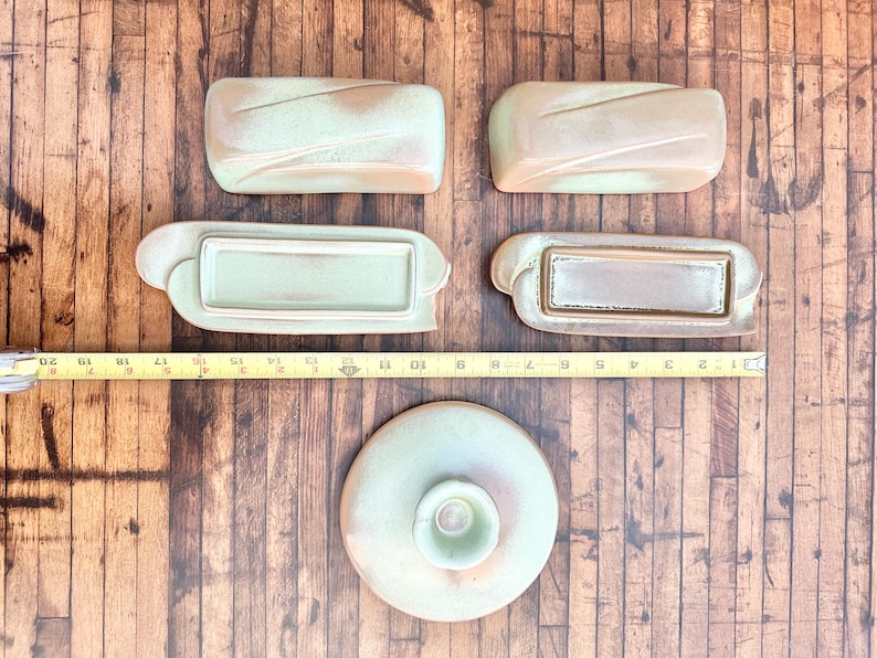 PARTS REPLACEMENT PIECES Frankoma Pottery Prairie Green Rutile - Butter ...