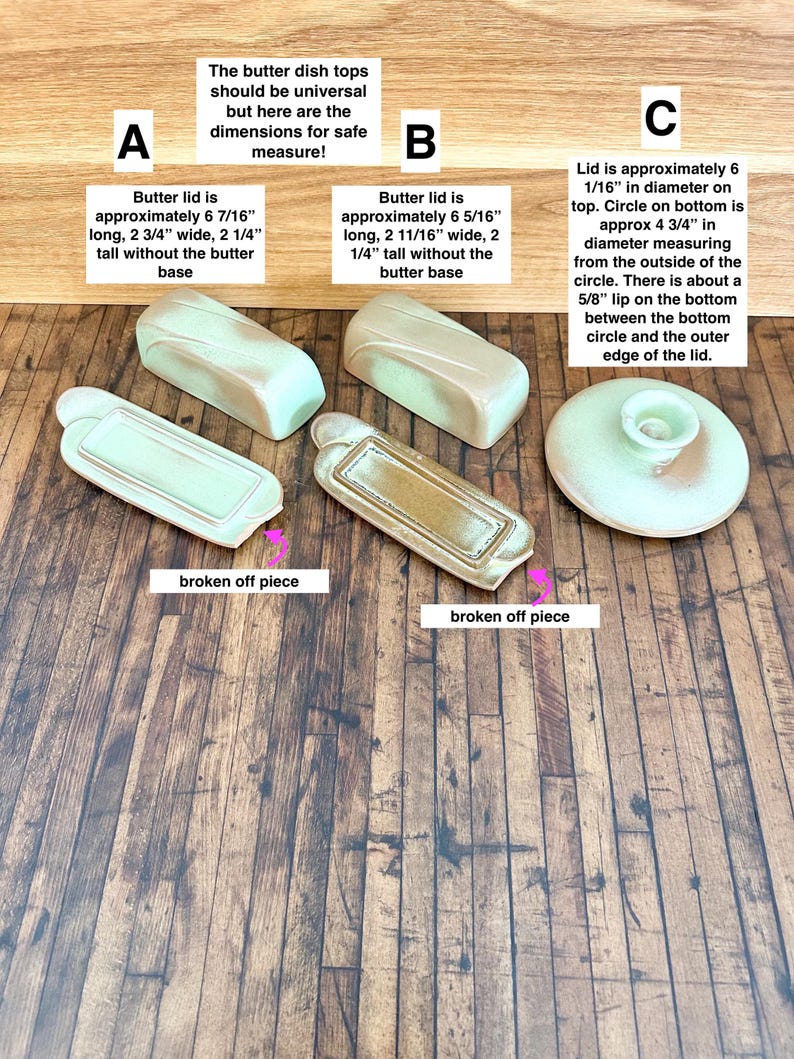 PARTS REPLACEMENT PIECES Frankoma Pottery Prairie Green Rutile - Butter ...