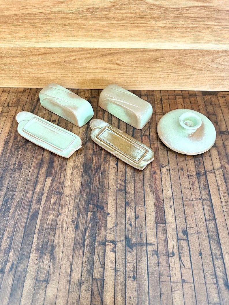 PARTS REPLACEMENT PIECES Frankoma Pottery Prairie Green Rutile - Butter ...