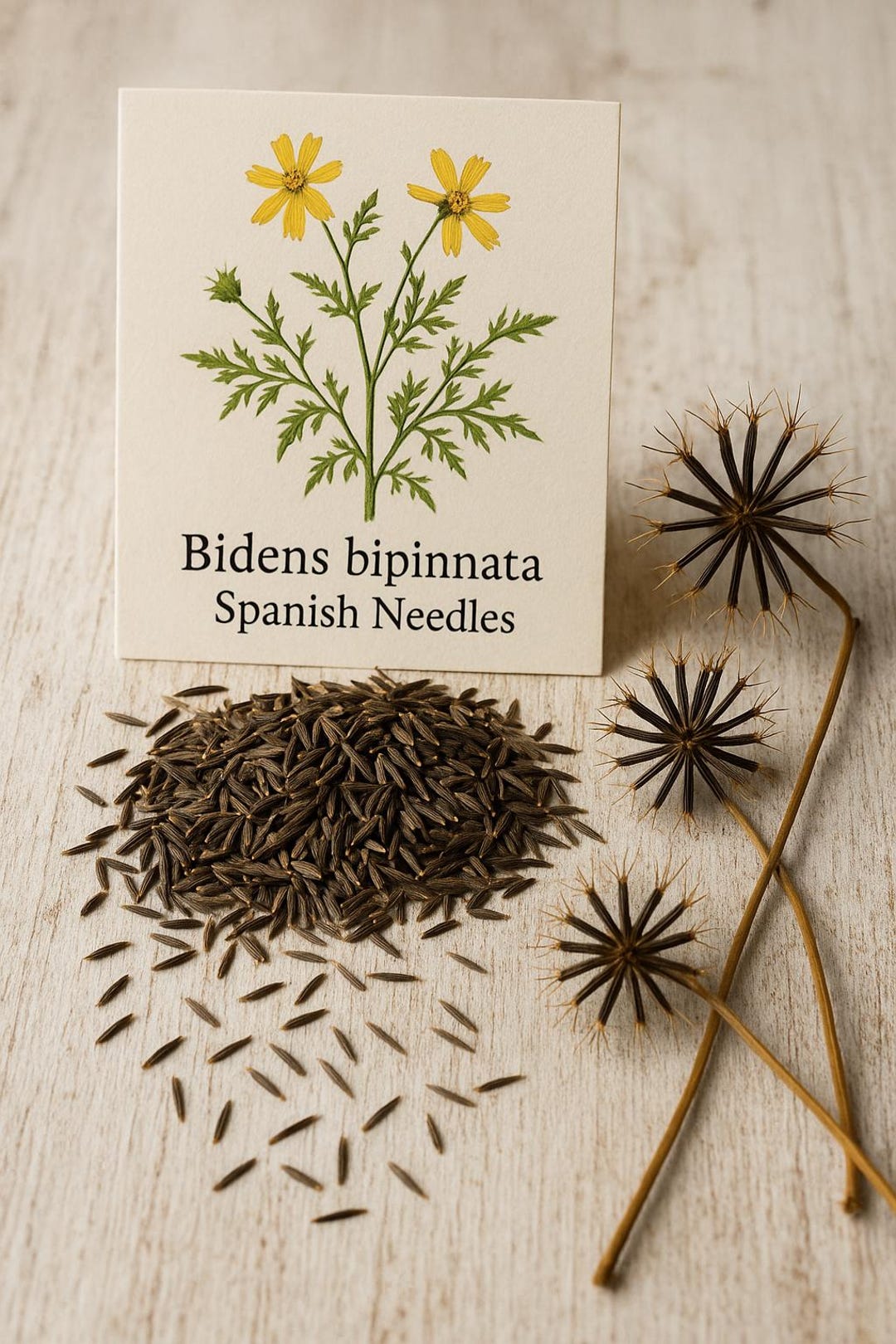 Native & Pollinator-friendly Spanish Needles Seeds - Bidens Bipinnata ...