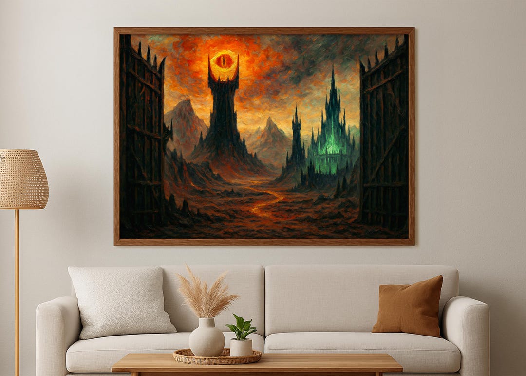 Lord of the Rings Mordor Landscape View Poster, LOTR Home Decor, LOTR ...