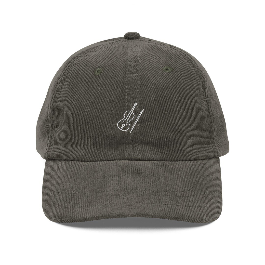 Custom Embroidered Violin Hat, Vintage Corduroy Cap, Musician Gift - Etsy