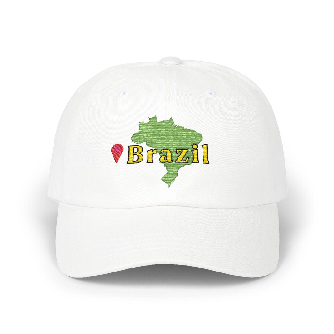 Embroidered Brazil Cap, Casual Hat for Travelers, Perfect Gift for ...