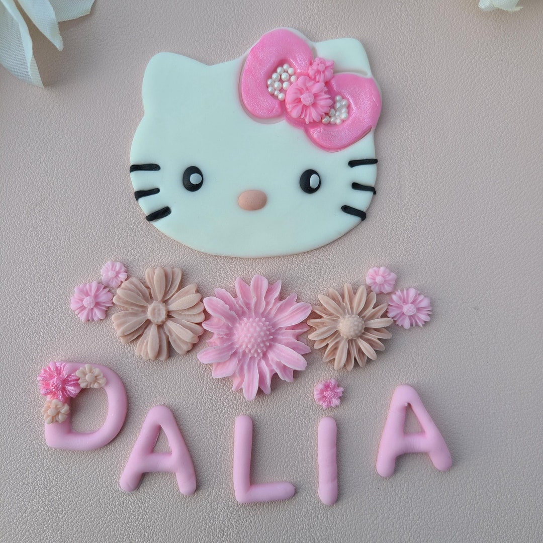 Hello Kitty Fondant Cake Topper: Edible Birthday Party Decoration - Etsy