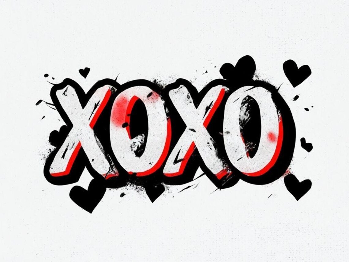 Black & Red Tag X0X0 PNG - Etsy