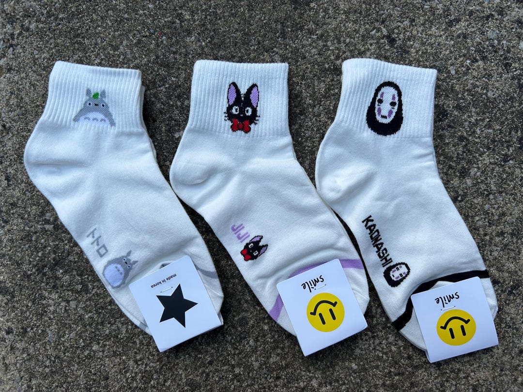 My Neighbour Totoro, Jiji, No Face Socks - Made in Korea - Etsy