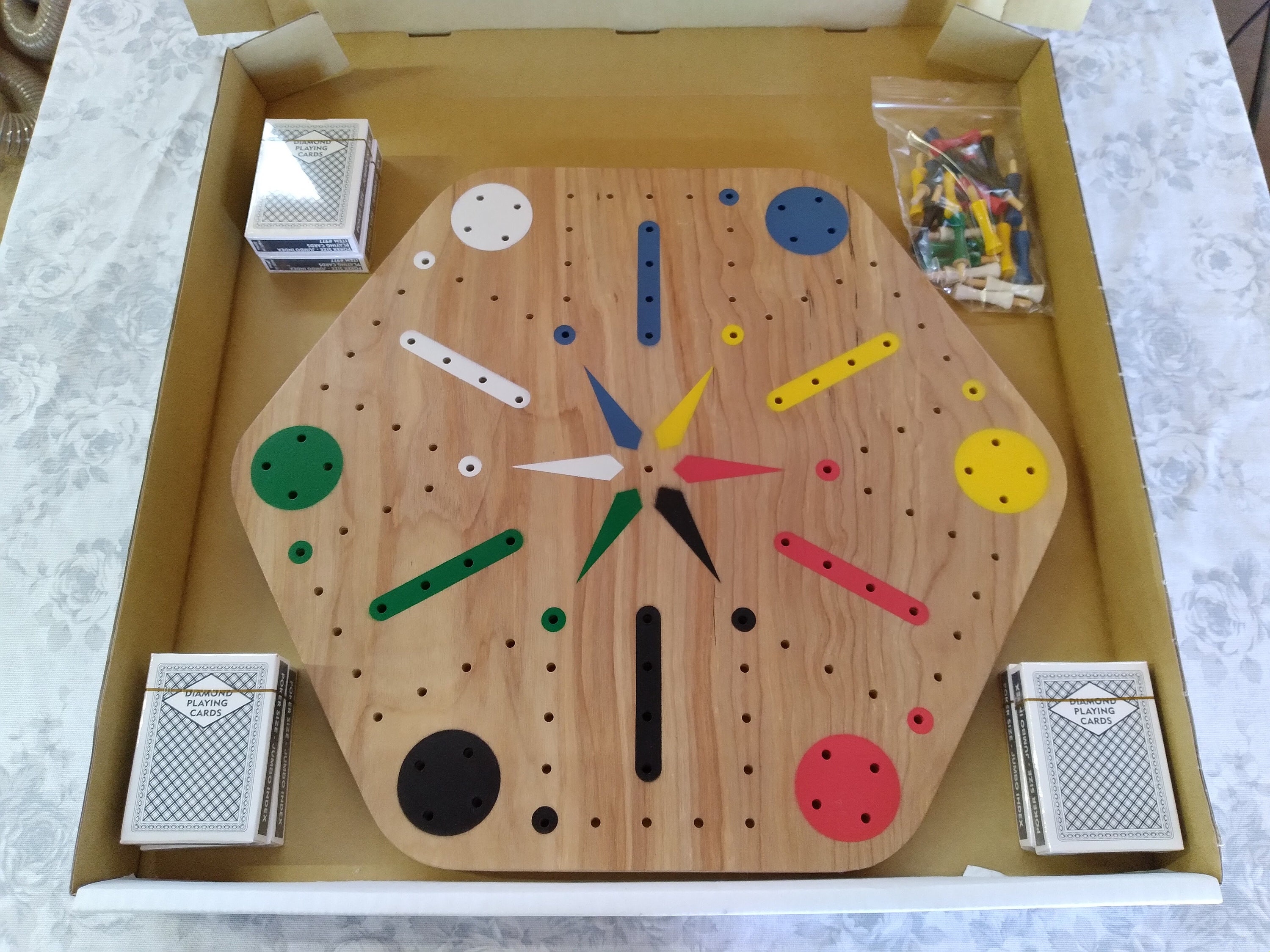 Fast Track Game Board With Pegs and Cards - Etsy