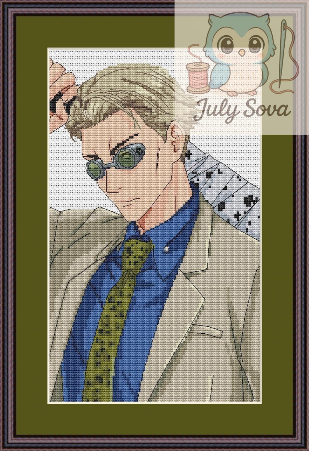 Cross Stitch Pattern Embroidery Anime Jujutsu Kaisen “nanami Kento” - Etsy