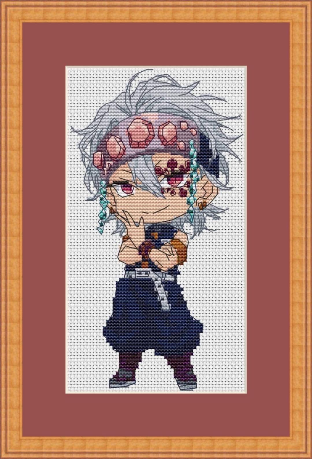 Cross Stitch Pattern Embroidery Anime / Demon Slayer / Tengen Uzui ...