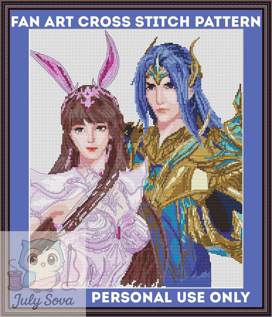 Cross Stitch Fan Made Embroidery Pattern Inspired Anime Soul Land ...
