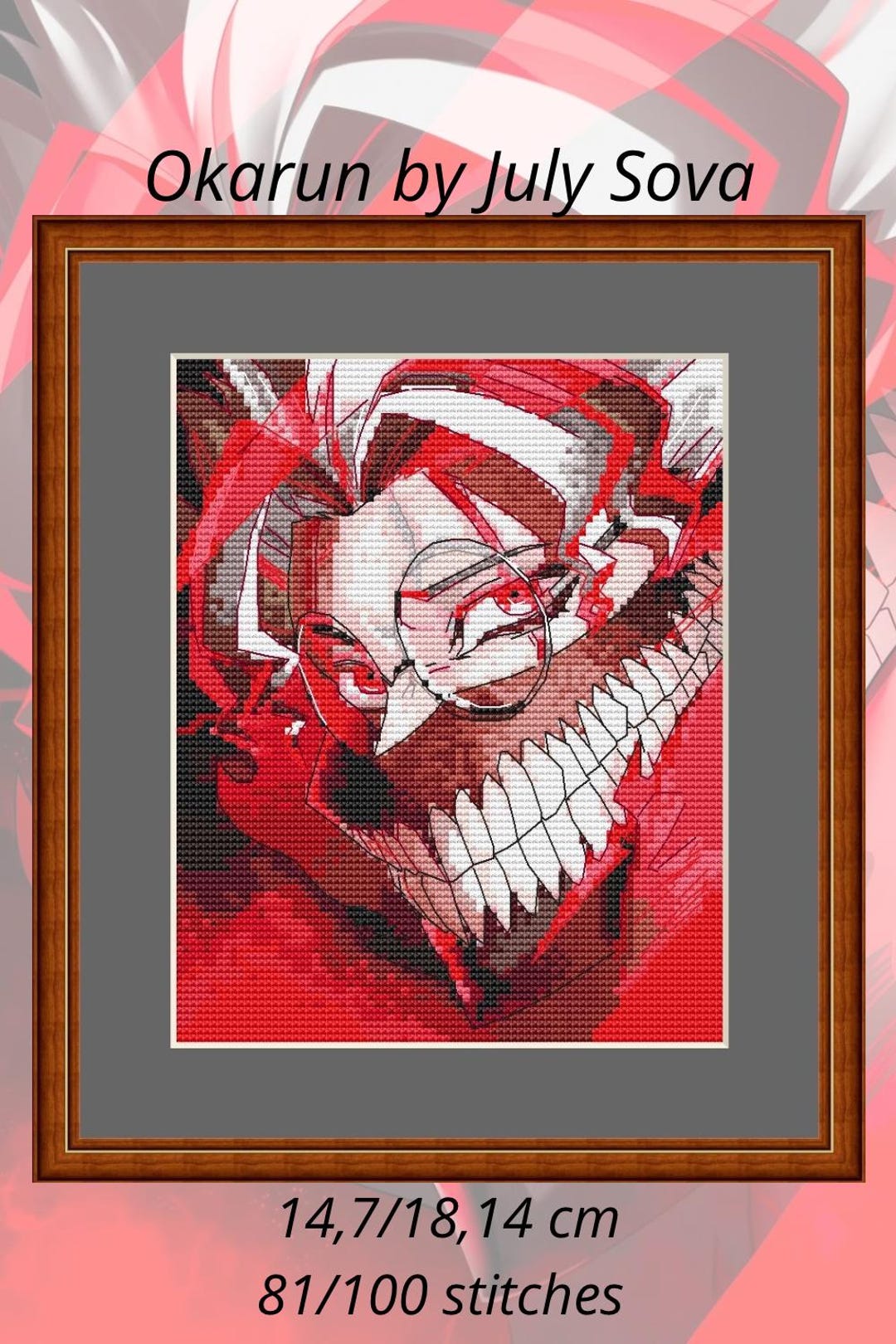 Cross Stitch Pattern Anime Dandadan “okarun” - Etsy