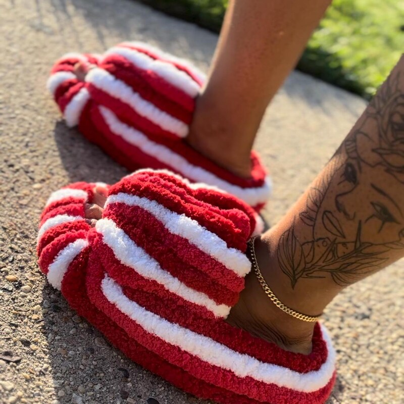 Fluffy Slides - Etsy