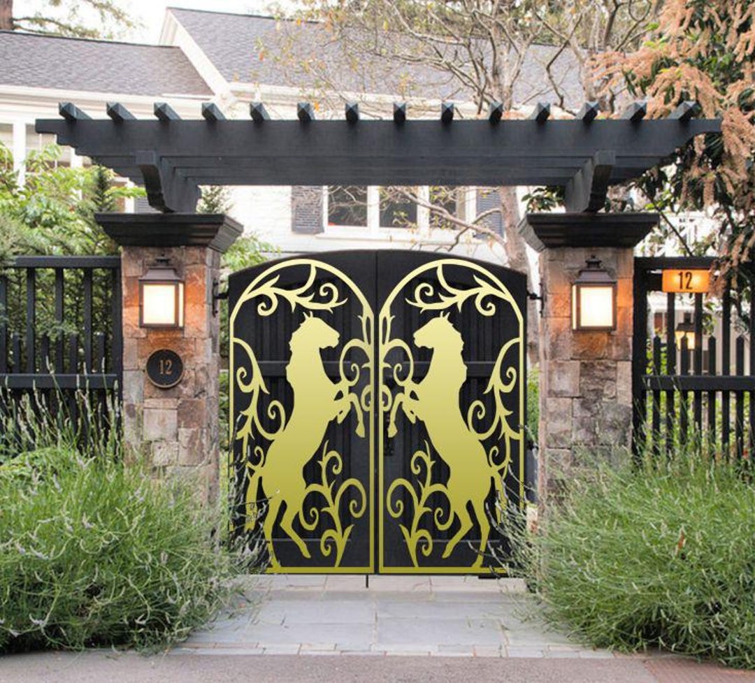 Metal Door Welcome Sign - Plasma Cut Horse Design | Ai, Svg, DXF, CDR ...