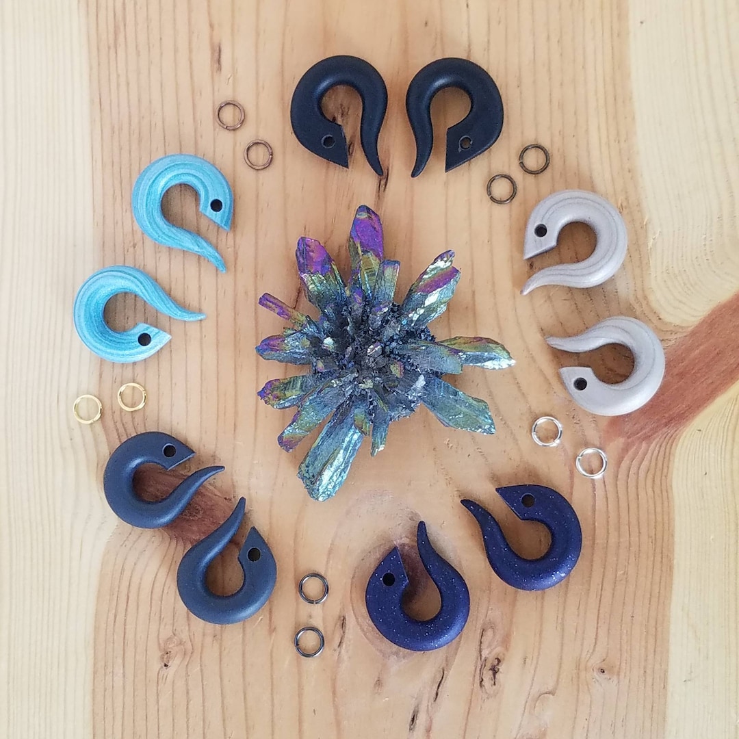 Fancy Customizable Gauged Earring Plug Converters // 1 Set // Choose ...