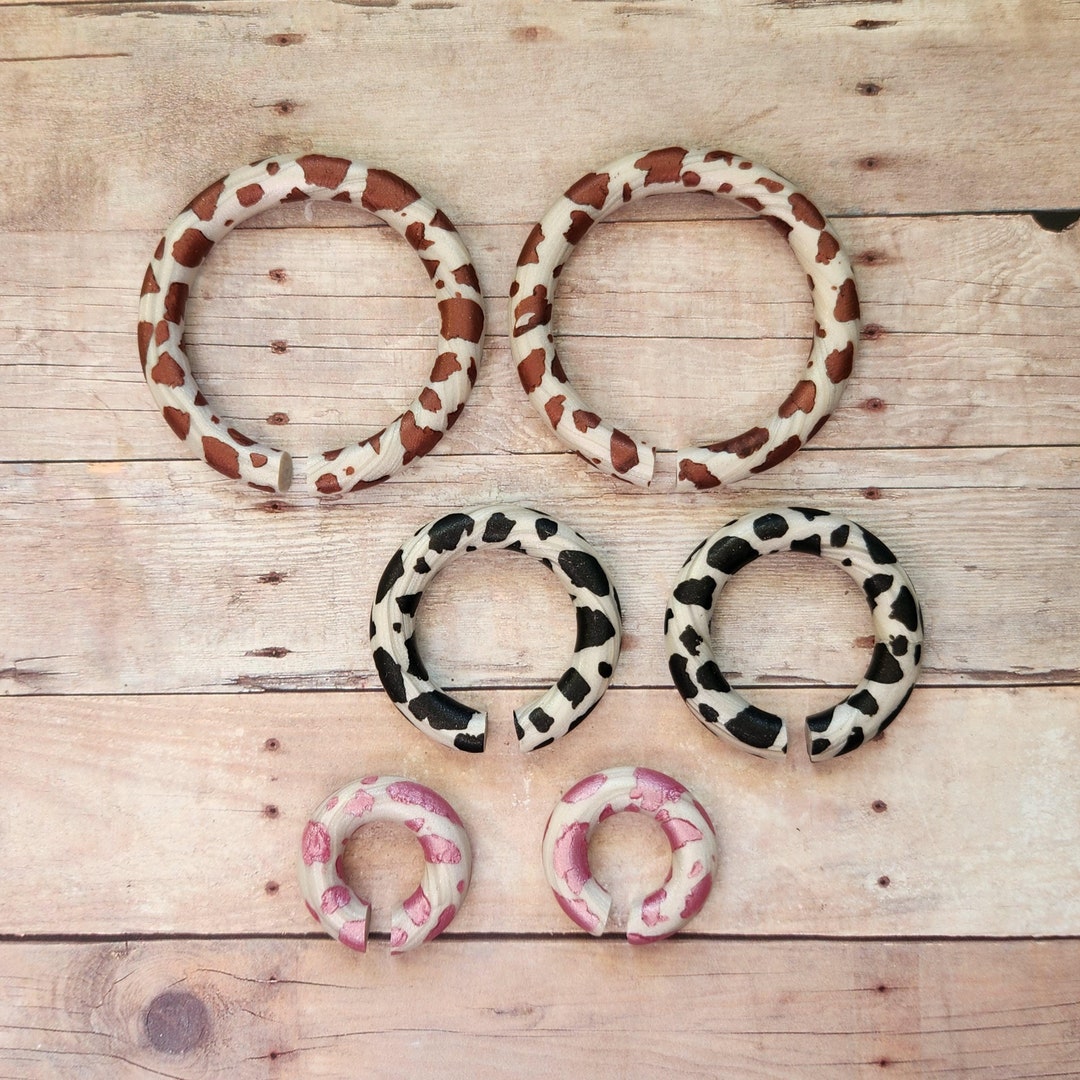 Country Cow Hoop Plugs // Pick Your Colors // Cowgirl // Cowboy ...