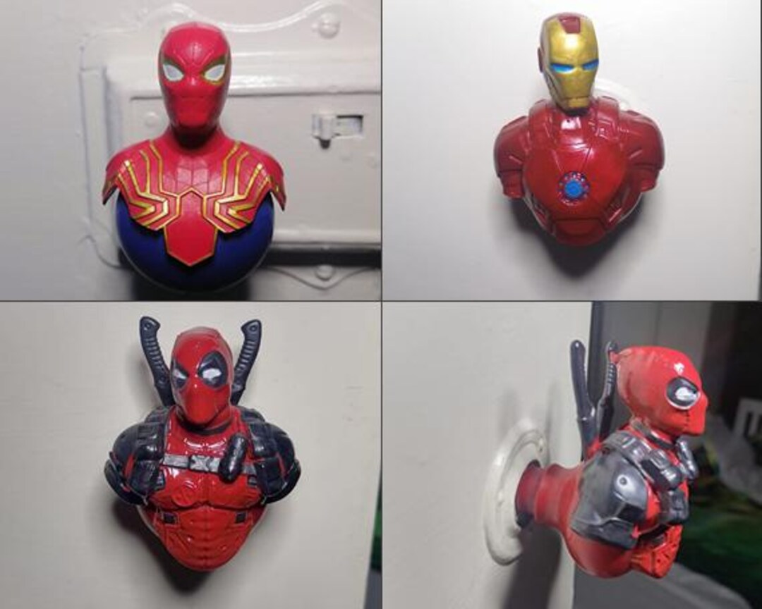 Marvel Avengers Door Handle, Door Knob Spiderman, Iron Man, Deadpool ...