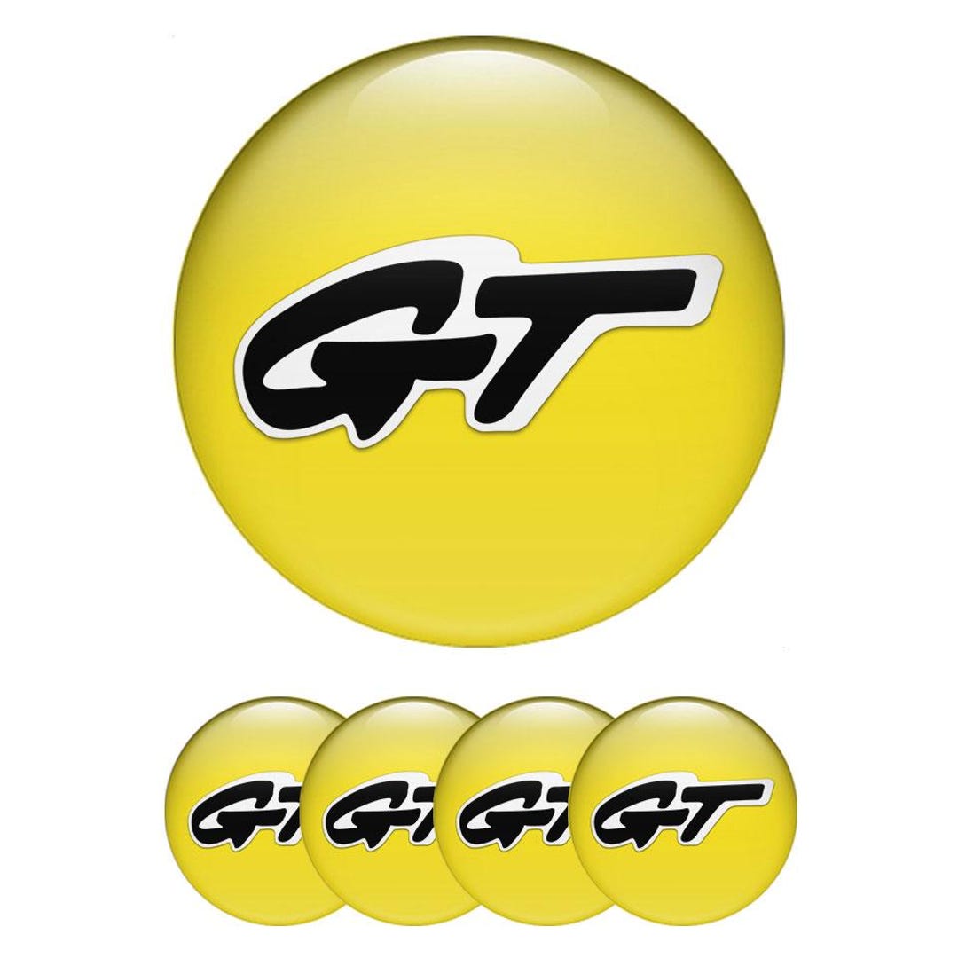4 X GT Wheel Emblems Center Cap Stickers Wheel Center Hub Caps of Rims ...