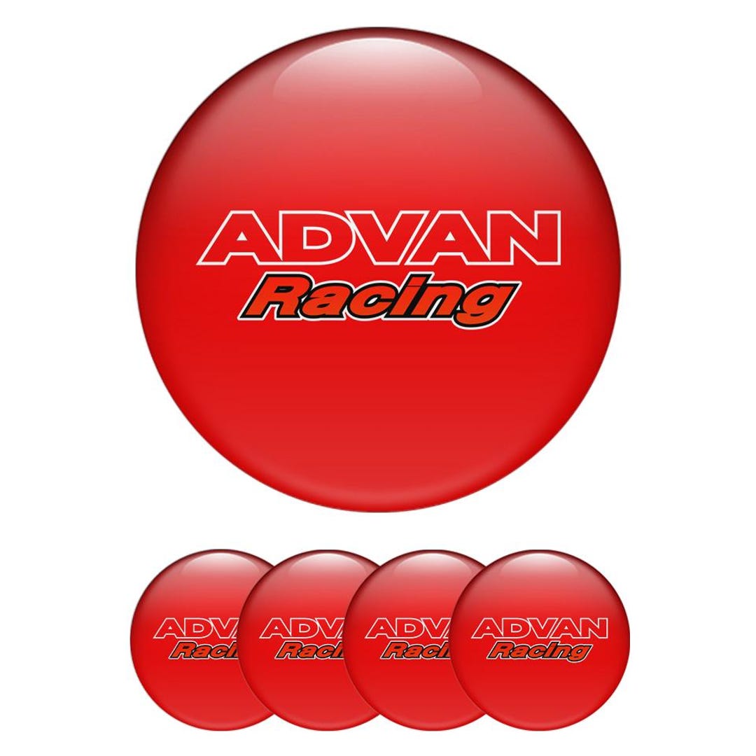 4 X Advan Wheel Centre Hub Caps 3D Self Adhesive Stickers High Quality ...