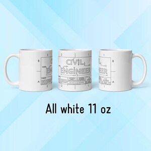Civil Engineer Coffee Mug Engineering Drawing With Dimensions ...
