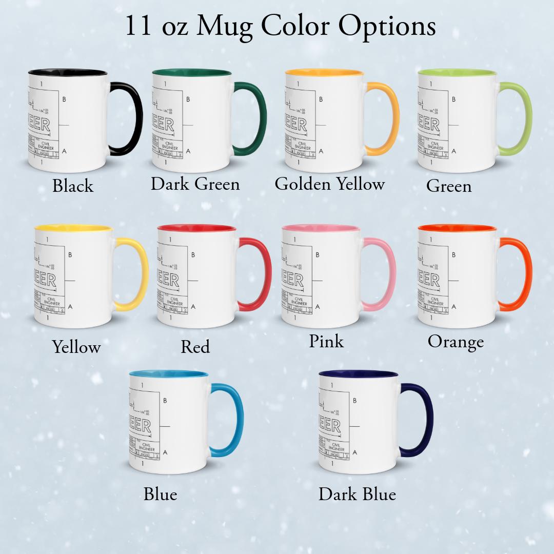 Civil Engineer Coffee Mug Engineering Drawing With Dimensions ...