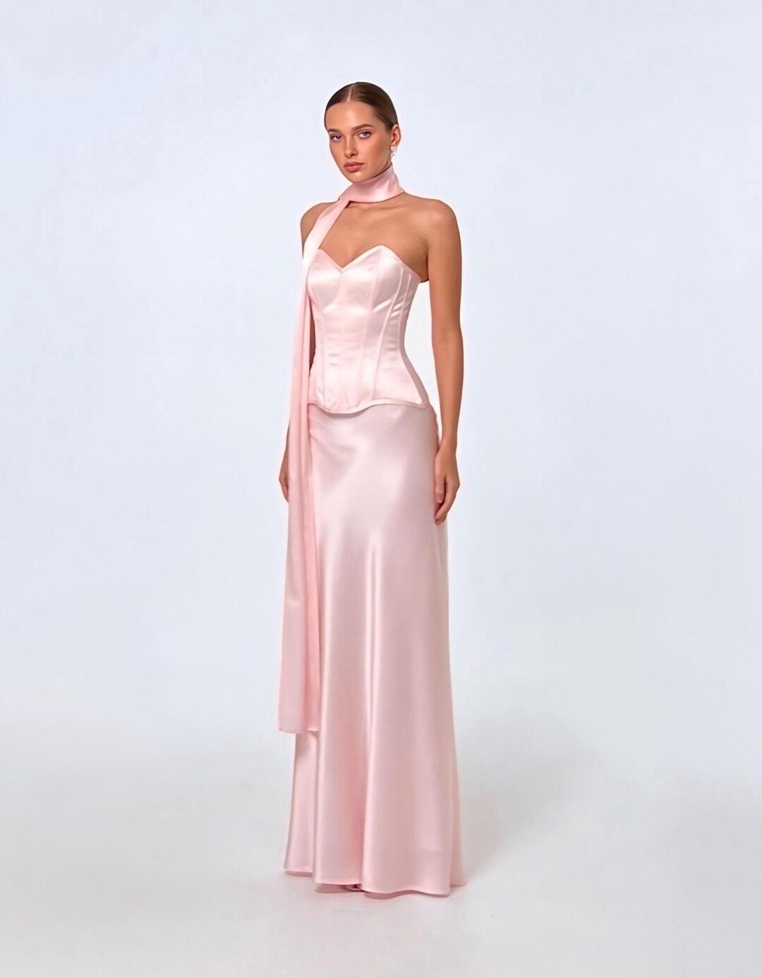 Silk Wedding Two-piece Dress: Bridesmaid or Wedding Guest Outfit ...