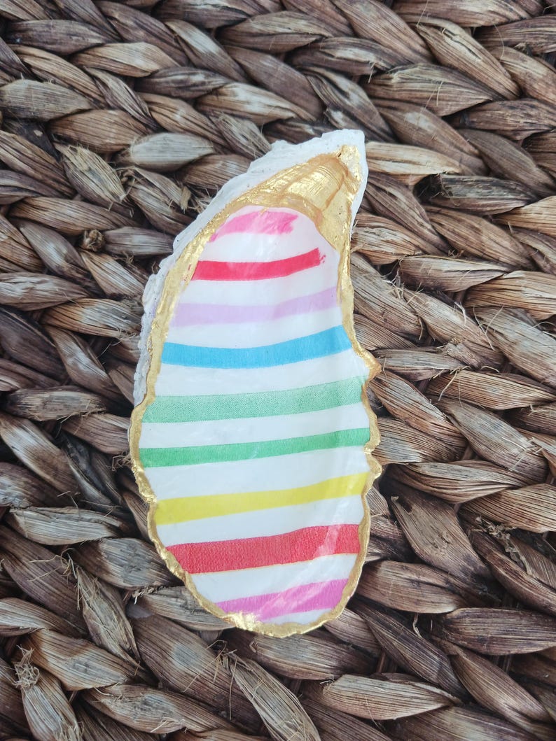 Decoupaged, Decorative Oyster Shells, Clam Shells, Sunray Venus Shells ...