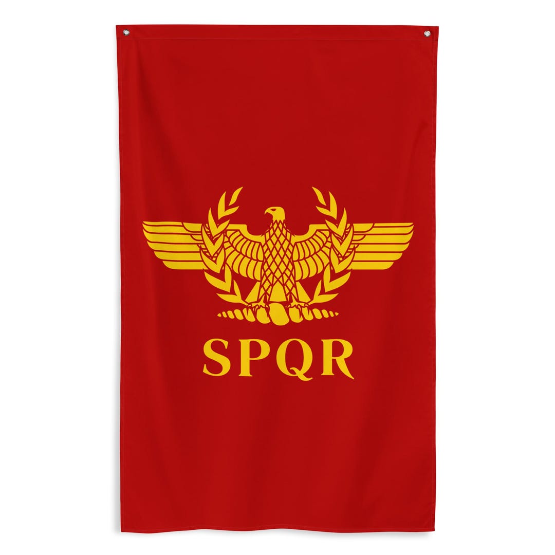 Ancient Rome Eagle Flag - Roman Empire SPQR Banner - Julius Caesar ...