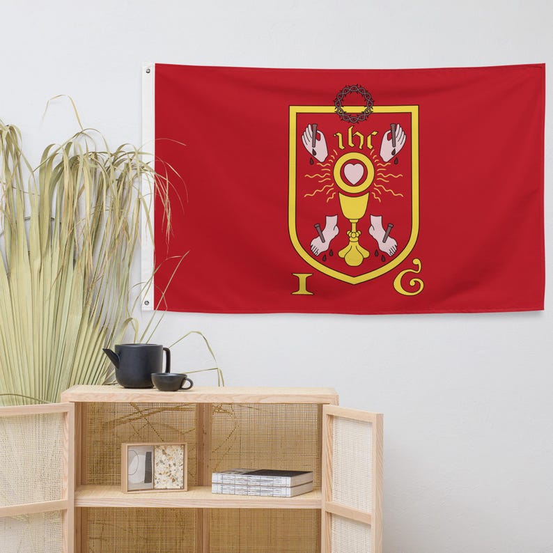 Banner of the Holy Wounds Flag - Pilgrimage of Grace Christian Flag ...