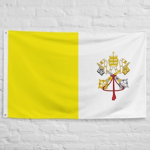 Vatican City Flag - Holy See Religious Flag - Catholic Church the Pope ...