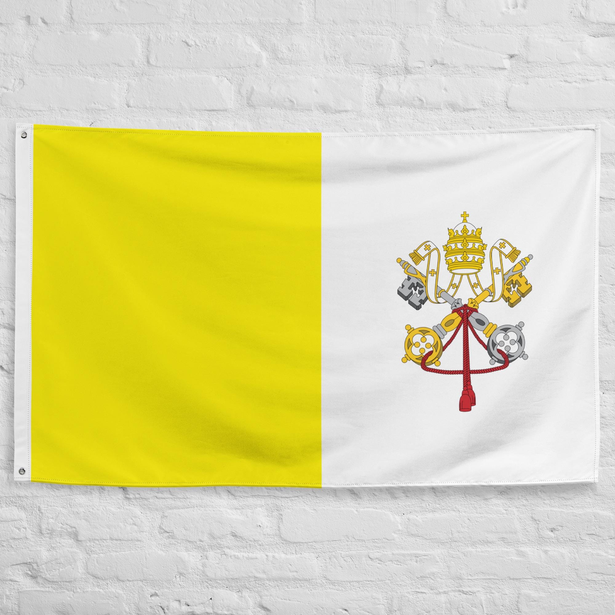 Vatican City Flag - Holy See Religious Flag - Catholic Church the Pope ...