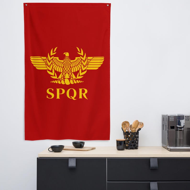 Ancient Rome Eagle Flag - Roman Empire SPQR Banner - Julius Caesar ...