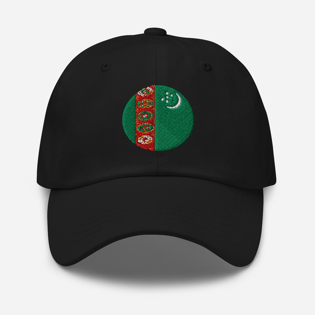 Turkmenistan Circle Flag Cap Adjustable Embroidered Dad Hat Patriotic ...