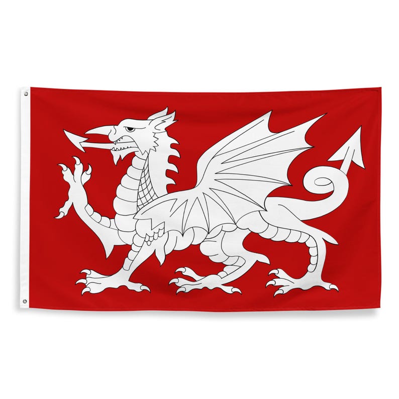 White Dragon Anglo Saxon Flag - Anglo-saxon England Flag - English ...