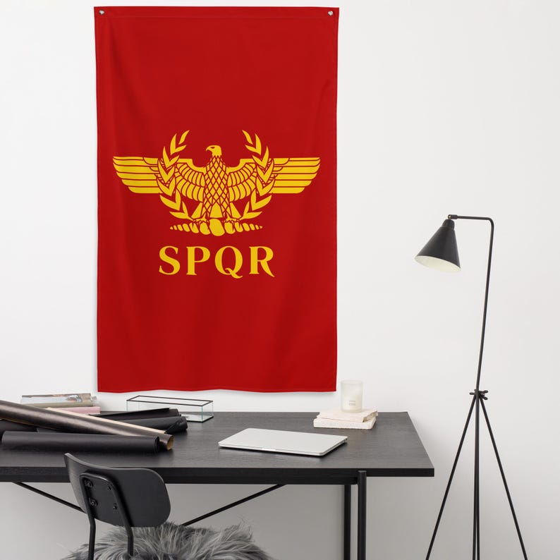 Ancient Rome Eagle Flag - Roman Empire SPQR Banner - Julius Caesar ...