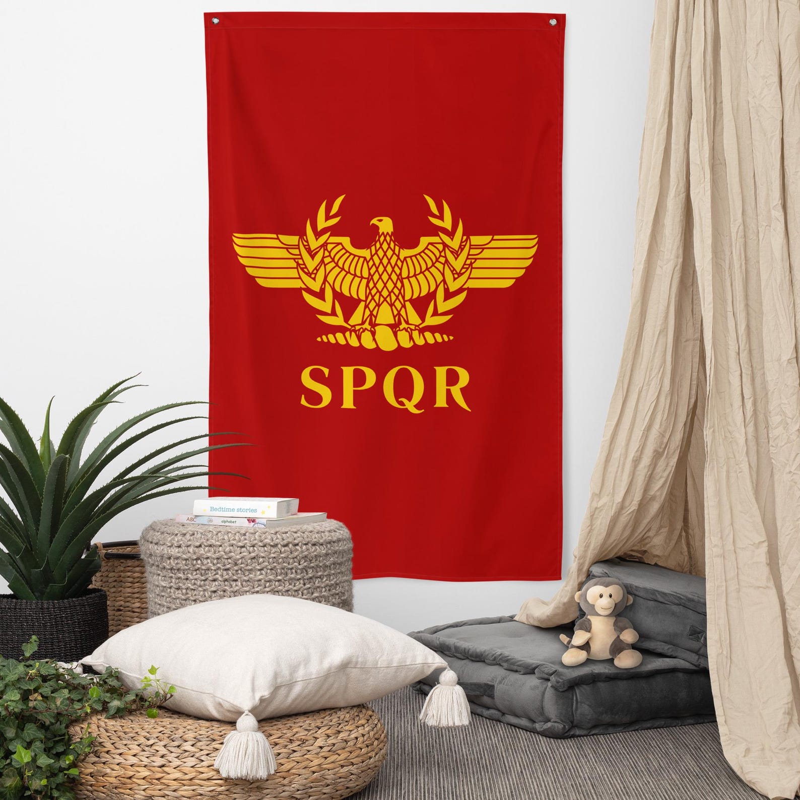 Ancient Rome Eagle Flag - Roman Empire SPQR Banner - Julius Caesar ...