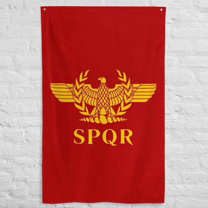 Ancient Rome Eagle Flag - Roman Empire SPQR Banner - Julius Caesar ...