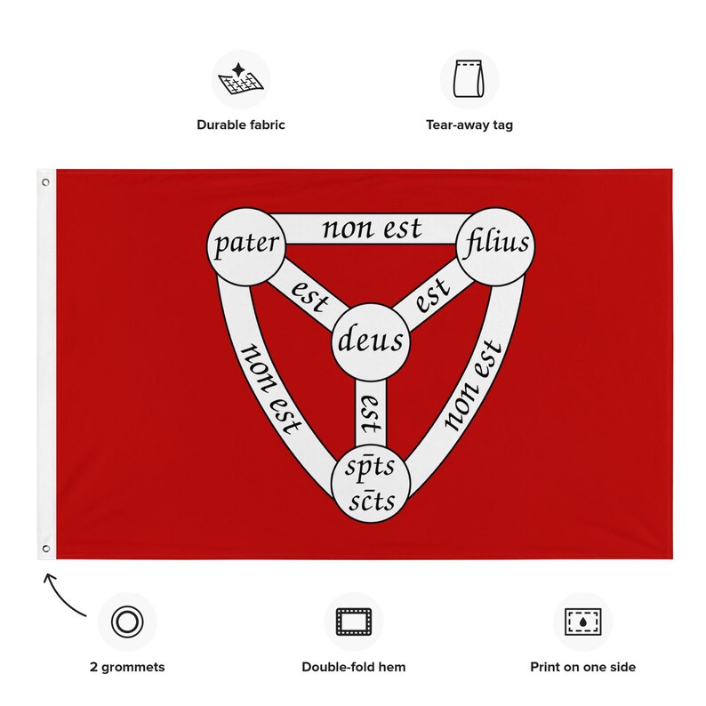 Holy Trinity Flag - Medieval Christian Banner - Catholic Protestant ...