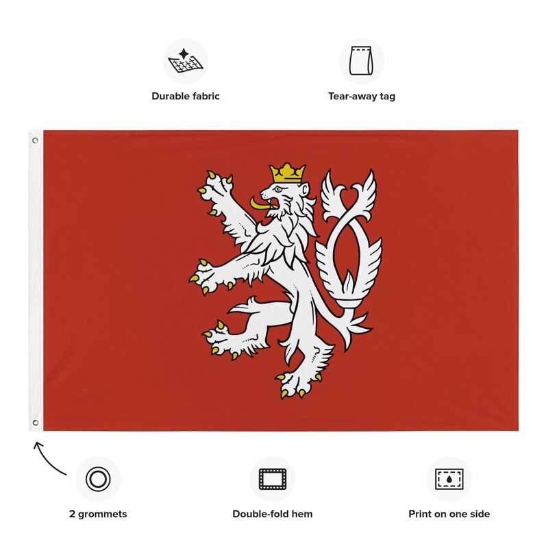 Kingdom of Bohemia Flag - Medieval Bohemian History Wall Decor ...