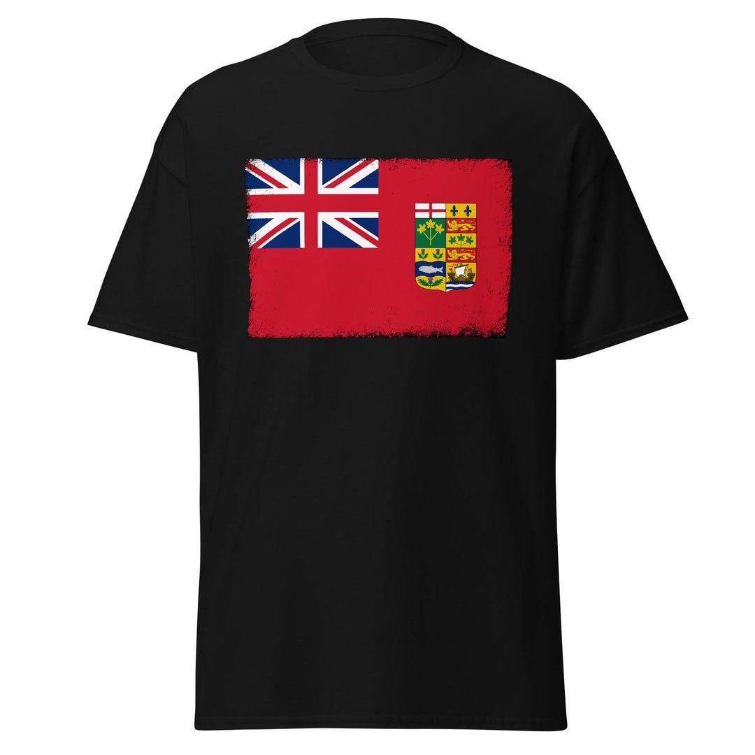 Old Canada Flag Distressed T-shirt (1868 - 1921) - Canadian Red Ensign ...