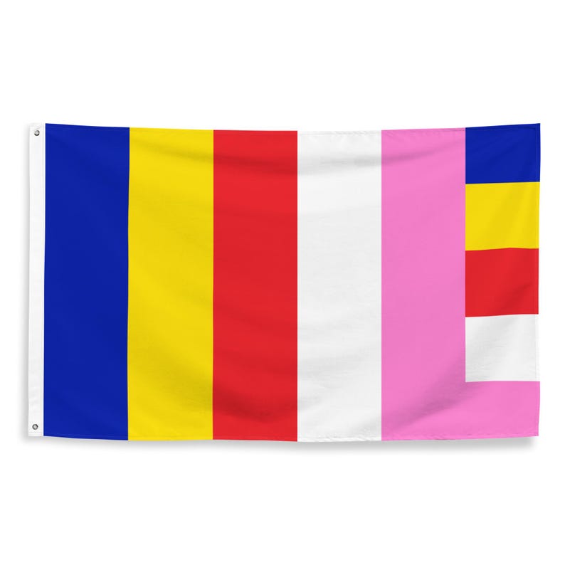 Burmese Buddhist Flag - Flag of Buddhism - Buddhist Spiritual Religious Buddha Gift - Myanmar ...