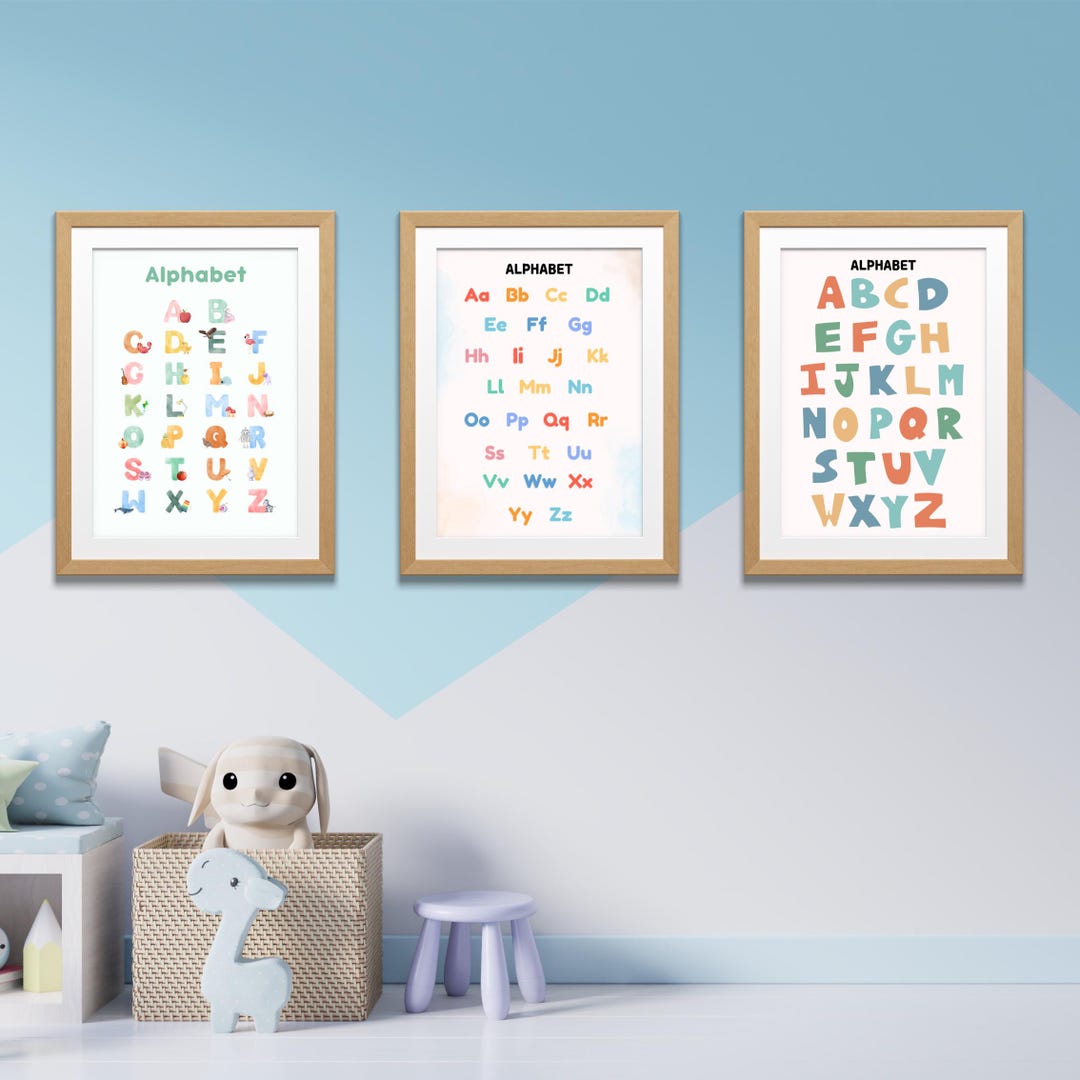 Bundling Alphabet Poster Poster Kids Learning Posters - Etsy